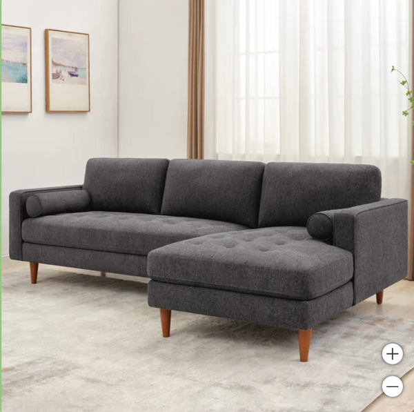 VDL Designs King Fabric Right-hand Facing Sofa-Chaise – Two Guys One Couch